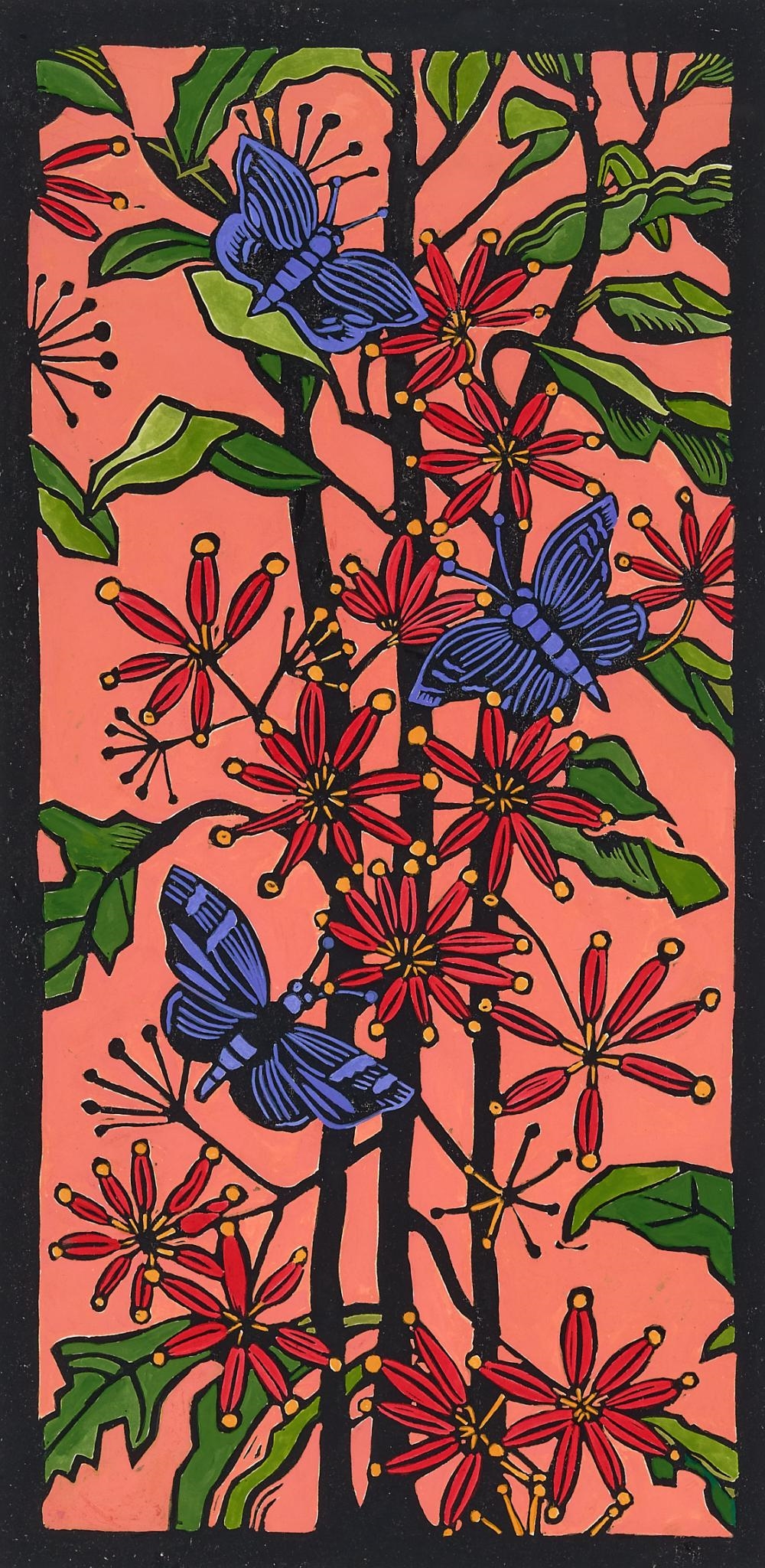 Jude Rose | Butterflies and Wheel flowers, 1992 (1992) | MutualArt