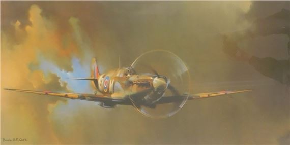Barrie A.F. Clark | After Barry AF Clarke. Spitfire print | MutualArt
