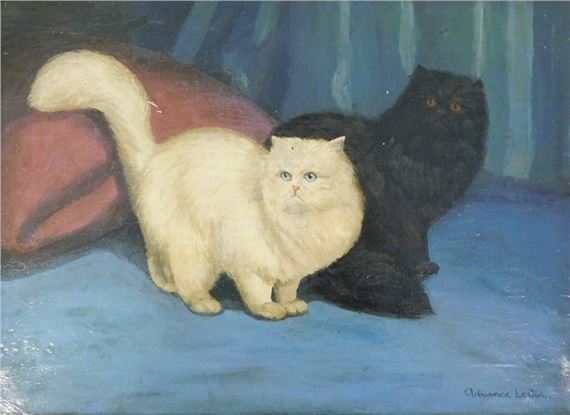 Adrienne Lester | Two cats | MutualArt