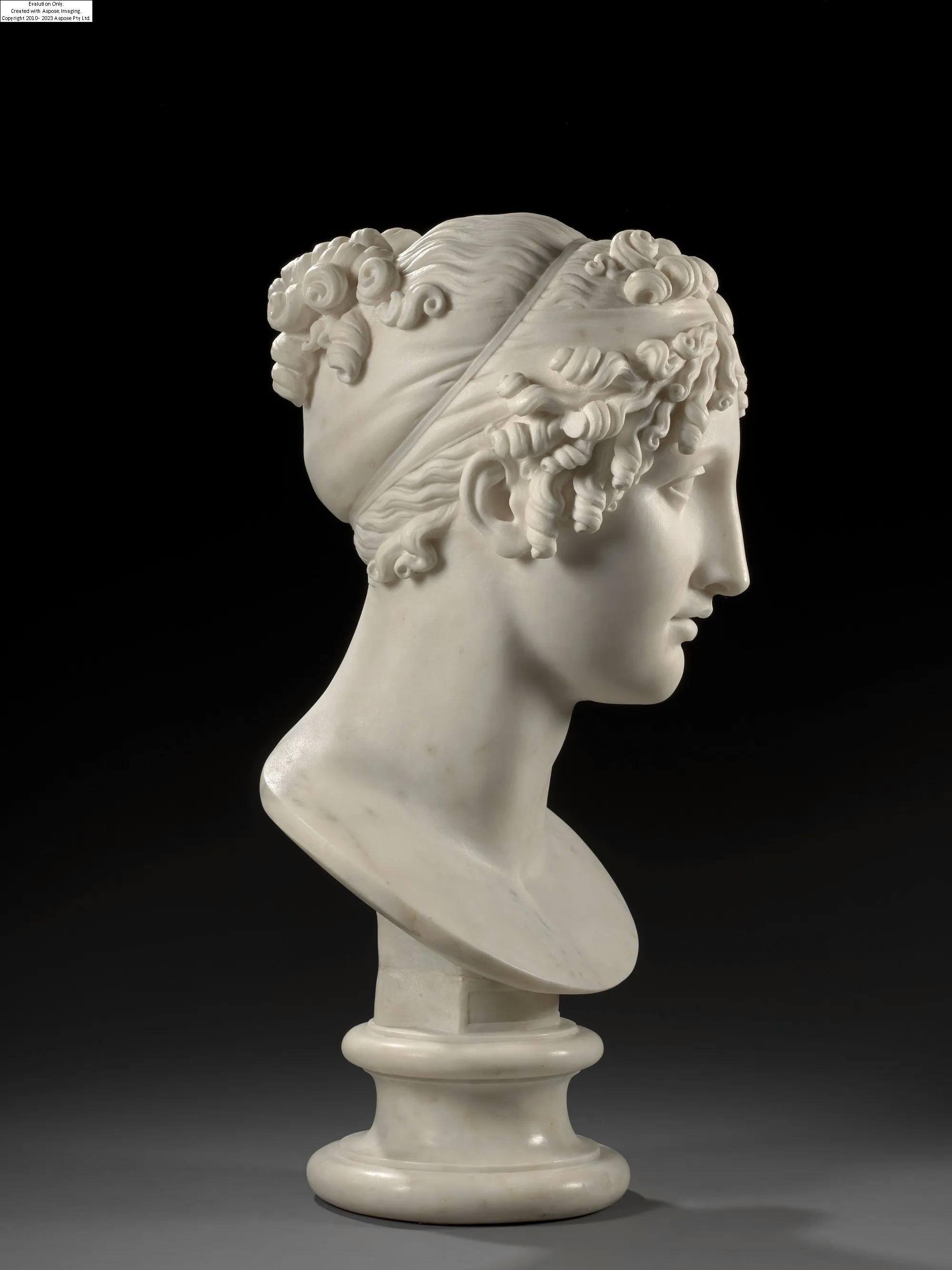 Antonio Canova | Tête de Calliope ou Portrait présumé de Marie-Louise ...