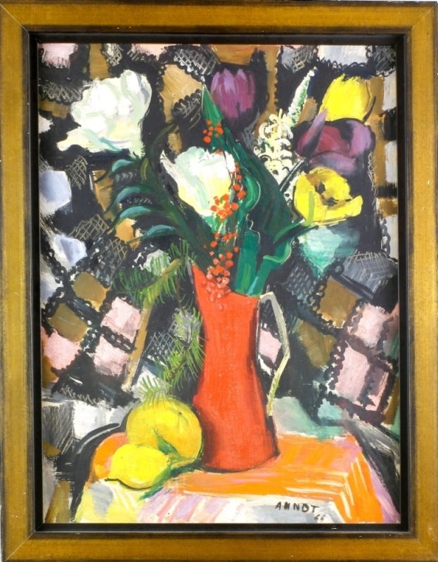 Annot Jacobi | Tulpen in roter Kanne (1966) | MutualArt