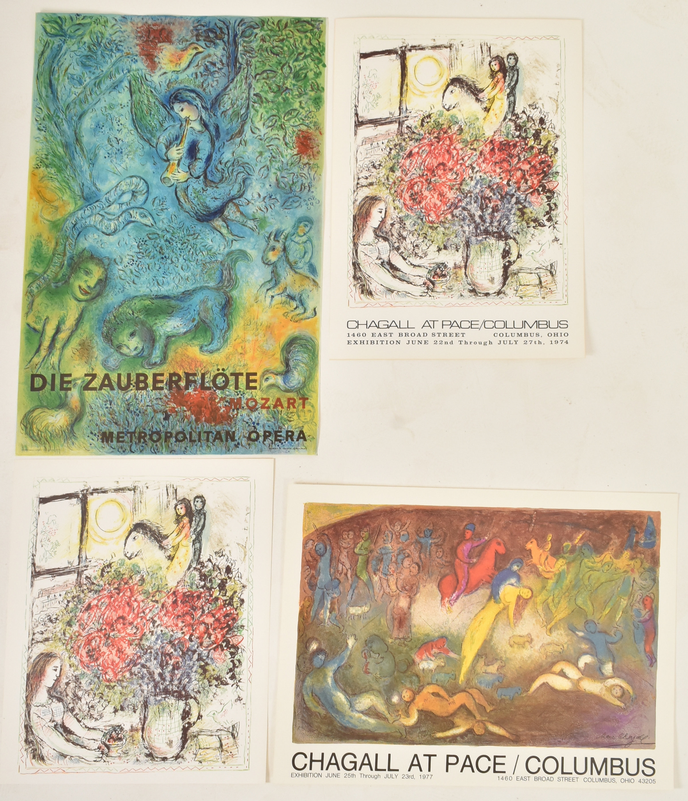 Marc Chagall | FOUR VINTAGE MARC CHAGALL OFFSET LITHOGRAPHS POSTERS ...