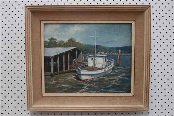 William T. Cooper | Culling oysters Hawkesbury River | MutualArt