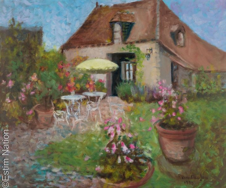 Pierre Coulon | Flower garden Property in Lavardin (1990) | MutualArt