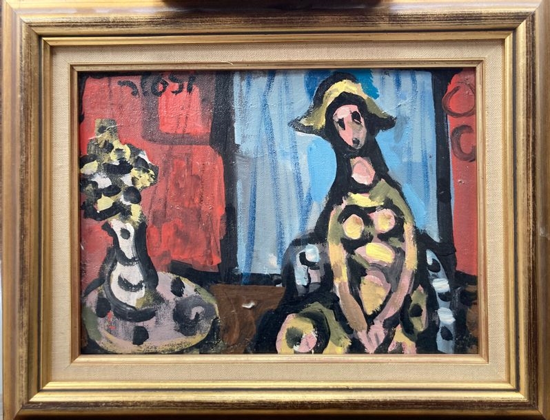 Jacob Wexler | Jacob WEXLER (1912-1995) Model and Bouquet in the Studio ...