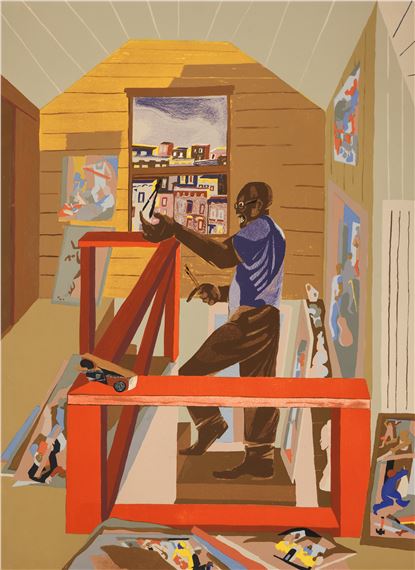 Jacob Lawrence | Builders 3 (1991) | MutualArt