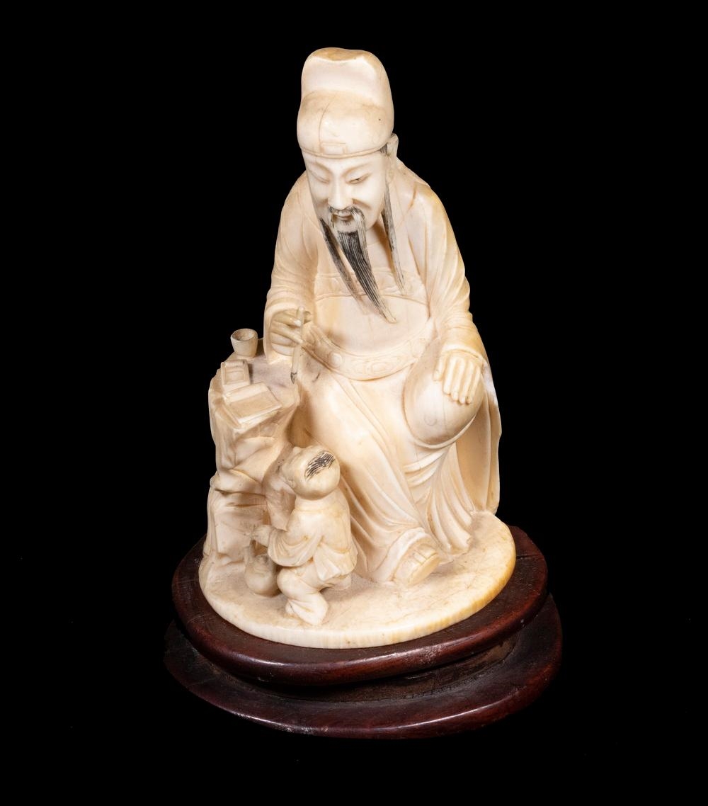 Japanese School, 19th Century | A Confucian Scholar seated in a ...