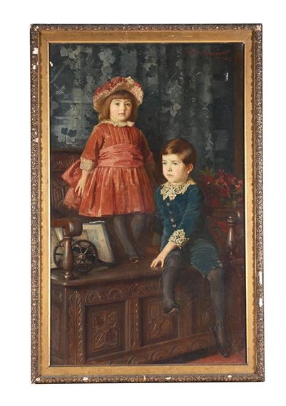 Frederick Samuel Beaumont | PORTRAIT OF GARTH WOOLFORD AND HIS SISTER ...