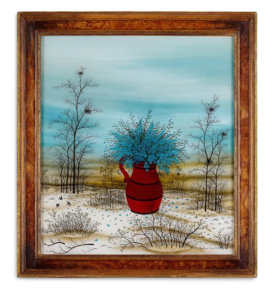 Ivan Lacković Croata | JUG OF FLOWERS IN A SURREALIST LANDSCAPE (1970 ...