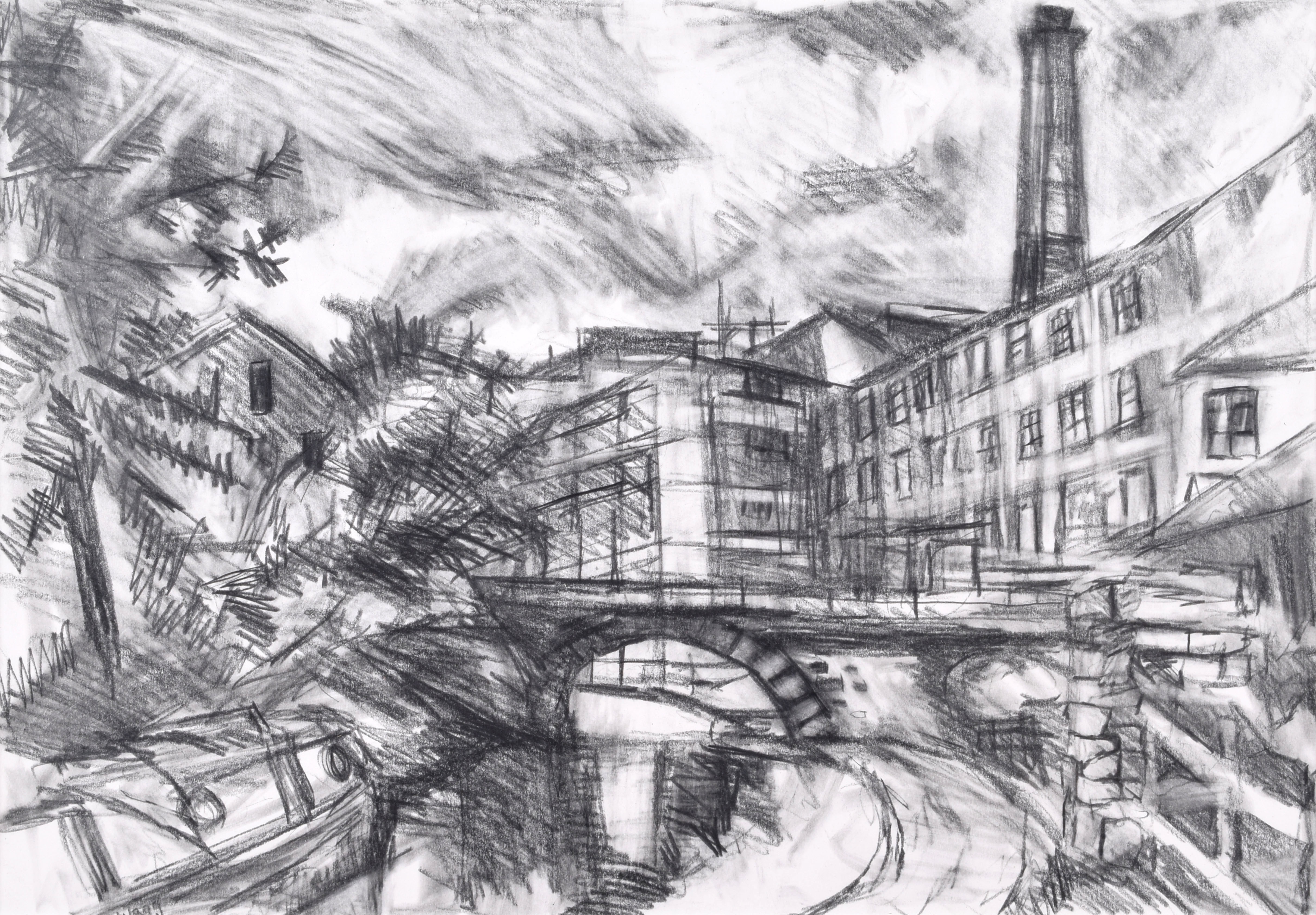 Jackie Wagg | Canal at New Mills (2013) | MutualArt