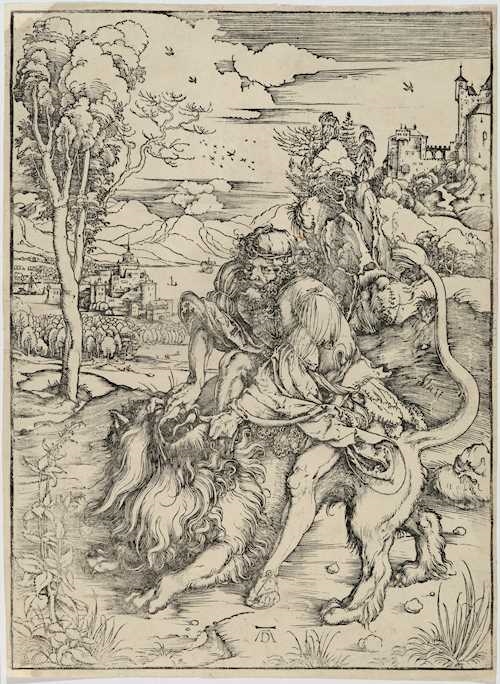 Albrecht Dürer | Samson slays the lion | MutualArt