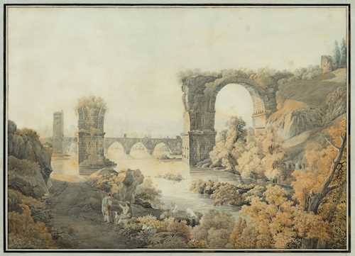 Peter Birmann | The bridge of Augustus near Narni | MutualArt