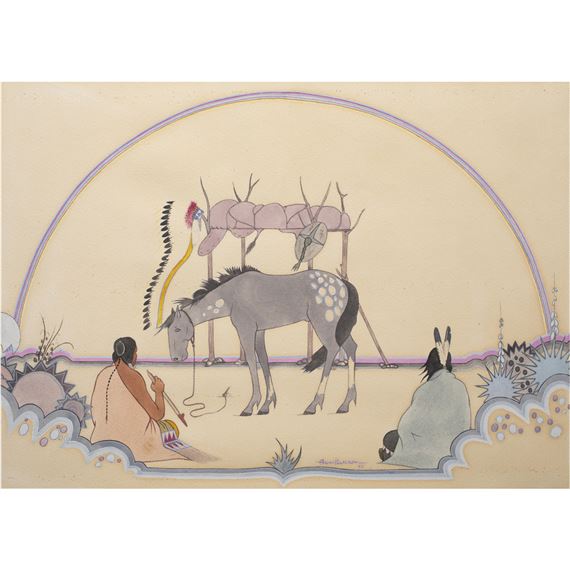 Archie Blackowl | Painting, Archie BlackOwl (1940) | MutualArt