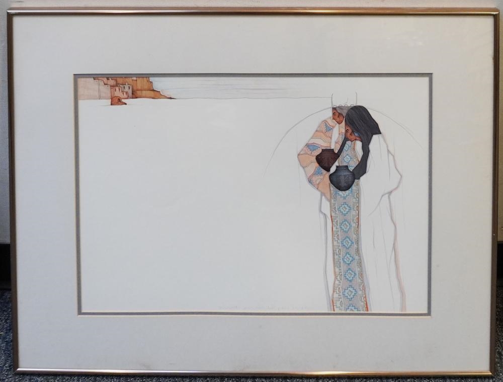 Amado Maurilio‏ Peña‏ | Native American Man and Woman (1983) | MutualArt