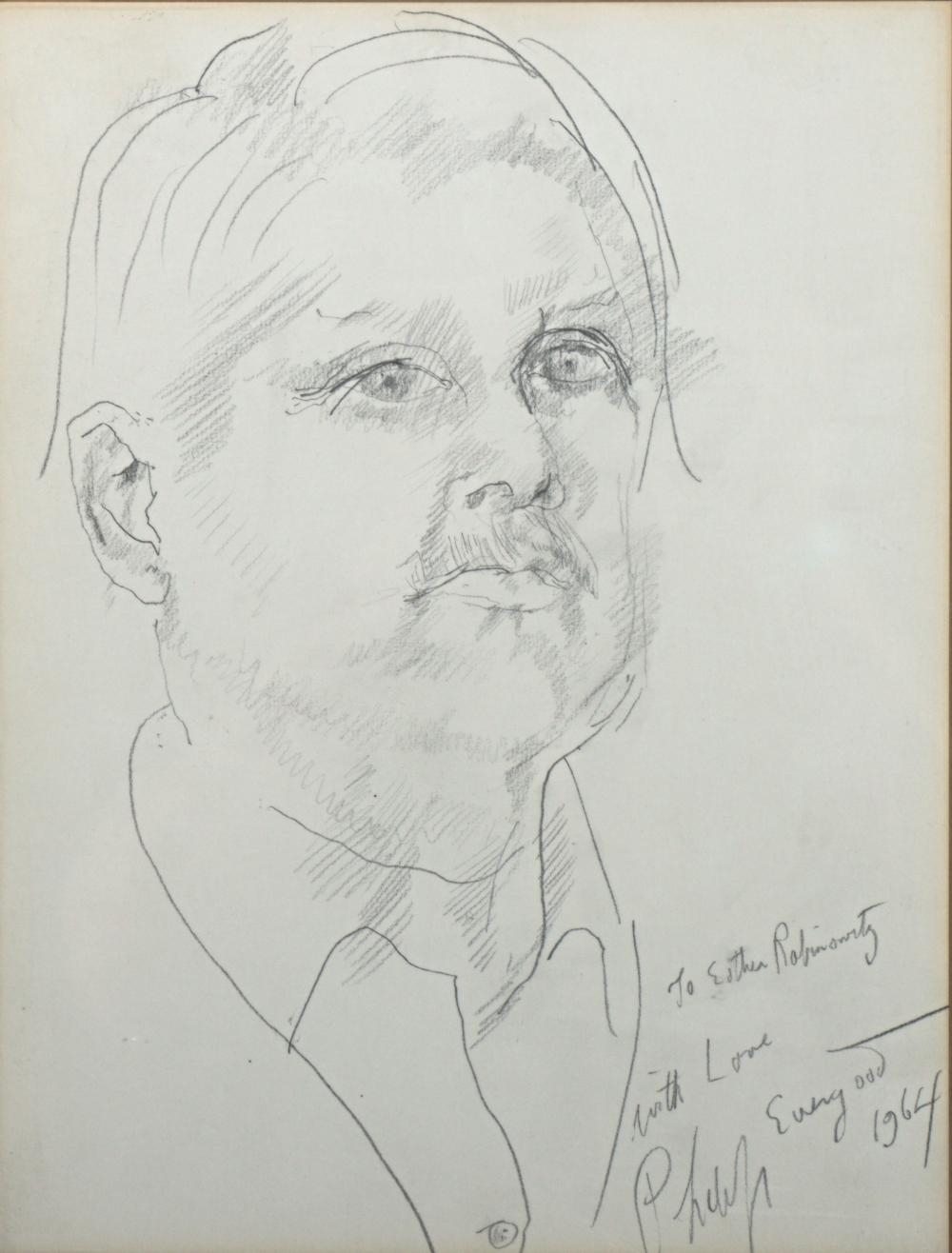 Philip Evergood | male (self?) portrait, 1964 (1964) | MutualArt