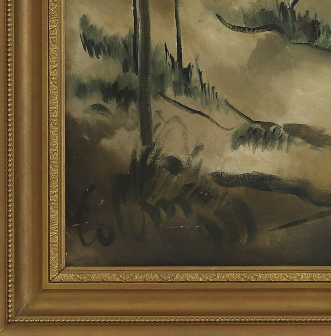 Colum Robert Gore-Booth | A landscape in France with farm buildings ...