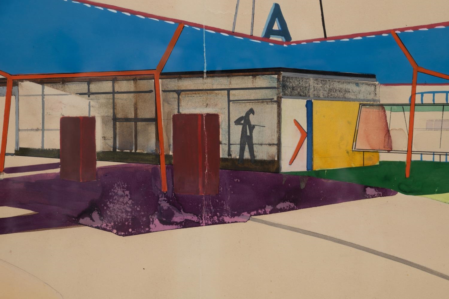 Sybold Van Ravesteyn | PURFINA PETREL 1957 STATION GOUACHE & PENCIL ...