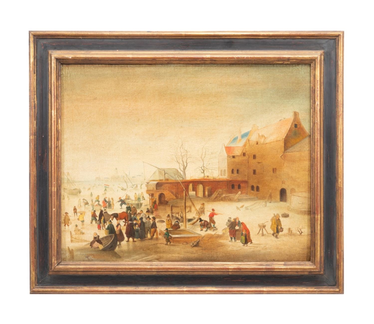 Hendrick Avercamp | A WINTER SCENE WITH MANY FIGURES SKATING ON A ...