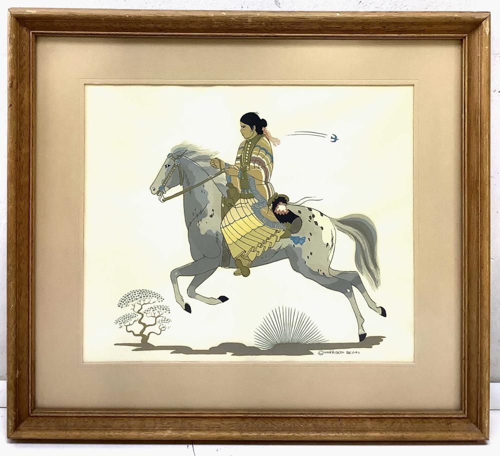 Harrison Begay | Harrison Begay Native American Silkscreen On Paper ...