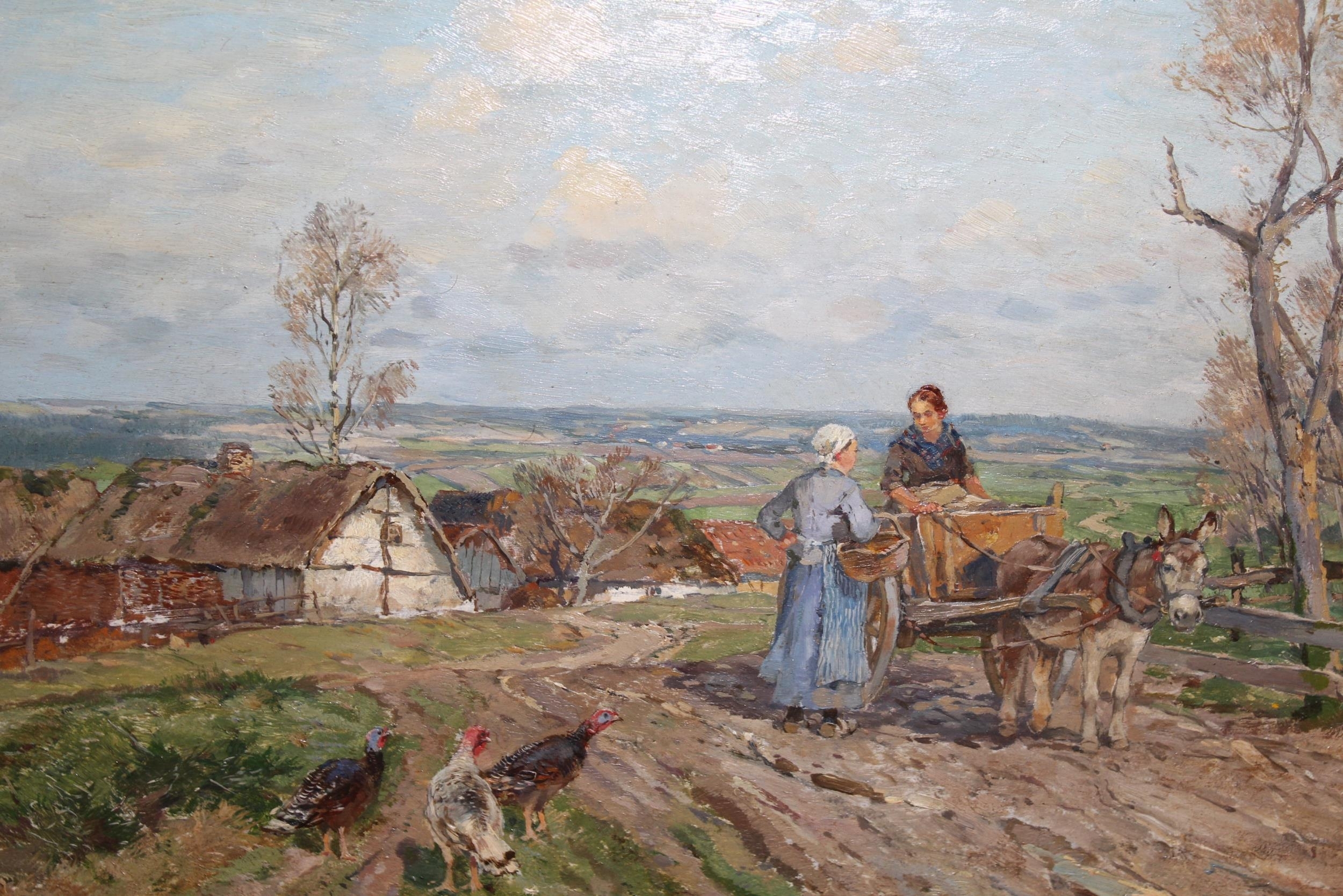 Hugo Mühlig | figures and donkey with cart on a track | MutualArt