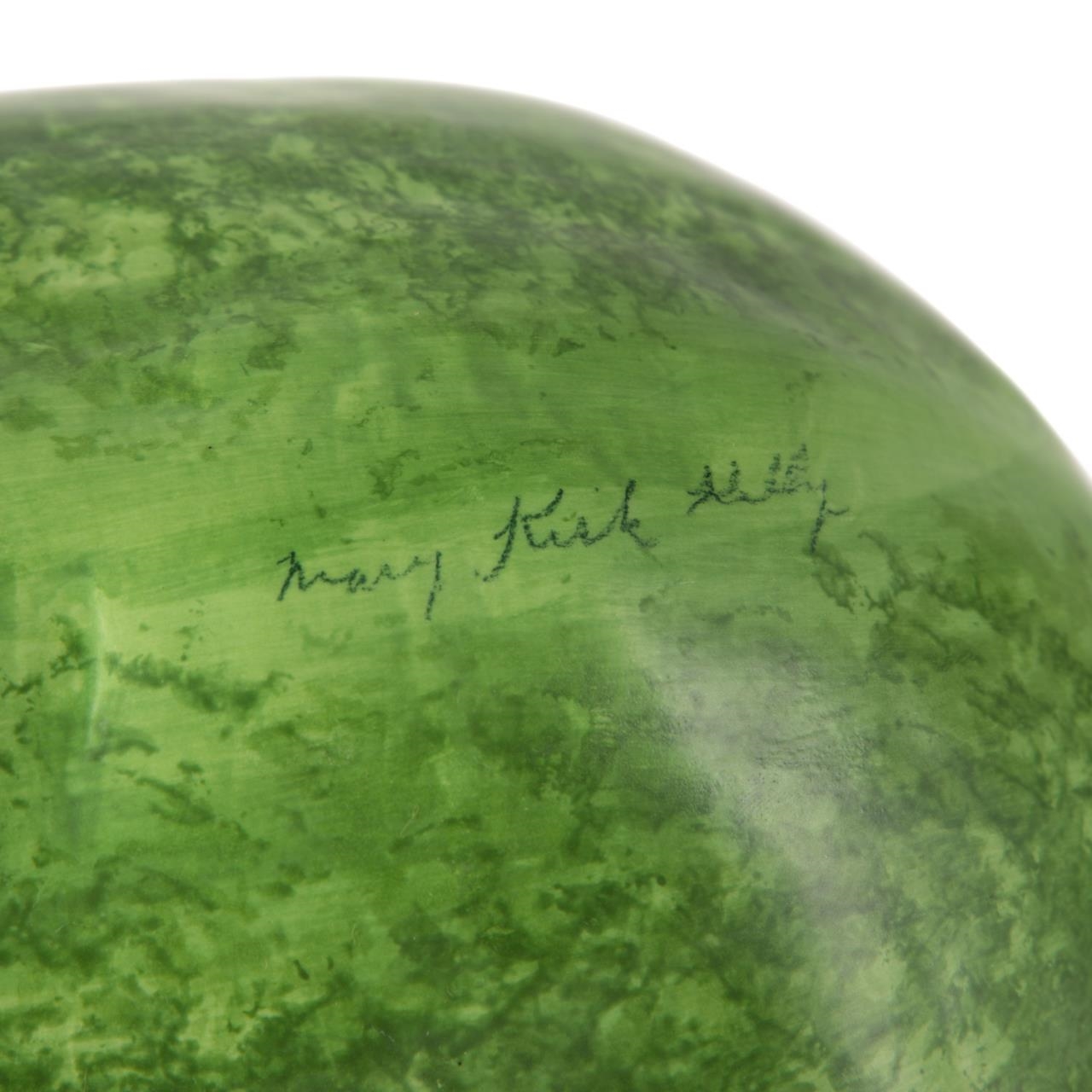 Mary Kirk Kelley | MARY KIRK KELLY CERAMIC WATERMELON BASKET | MutualArt