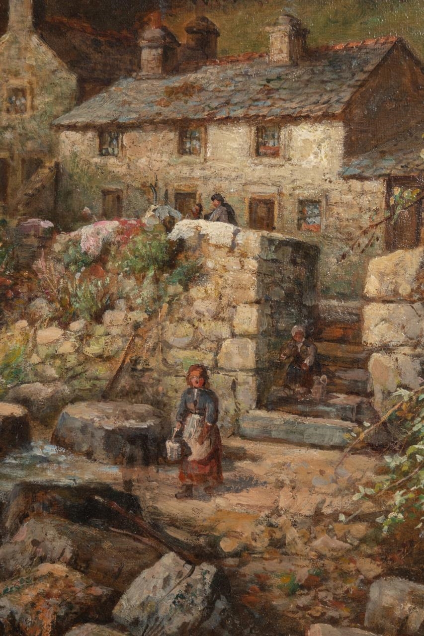 Walter E. Ellis | WALTER ELLIS 'STEPPING STONES' 1883 OIL ON CANVAS ...