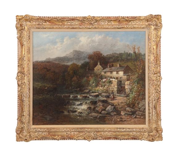 Walter E. Ellis | WALTER ELLIS 'STEPPING STONES' 1883 OIL ON CANVAS ...