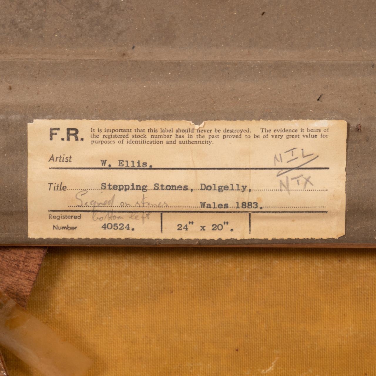 Walter E. Ellis | WALTER ELLIS 'STEPPING STONES' 1883 OIL ON CANVAS ...