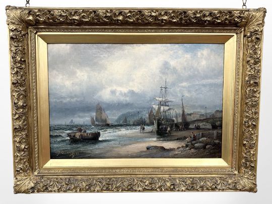 J. Godfrey | Unloading the day's catch | MutualArt