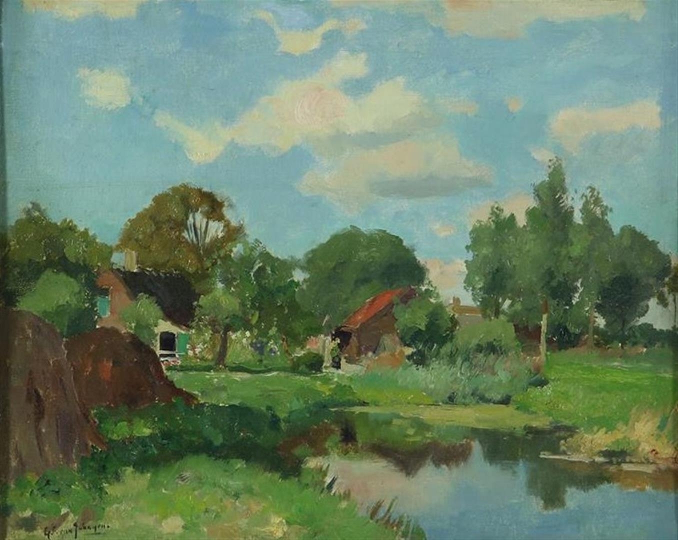 Gerbrand Frederik van Schagen | Dutch summer landscape | MutualArt