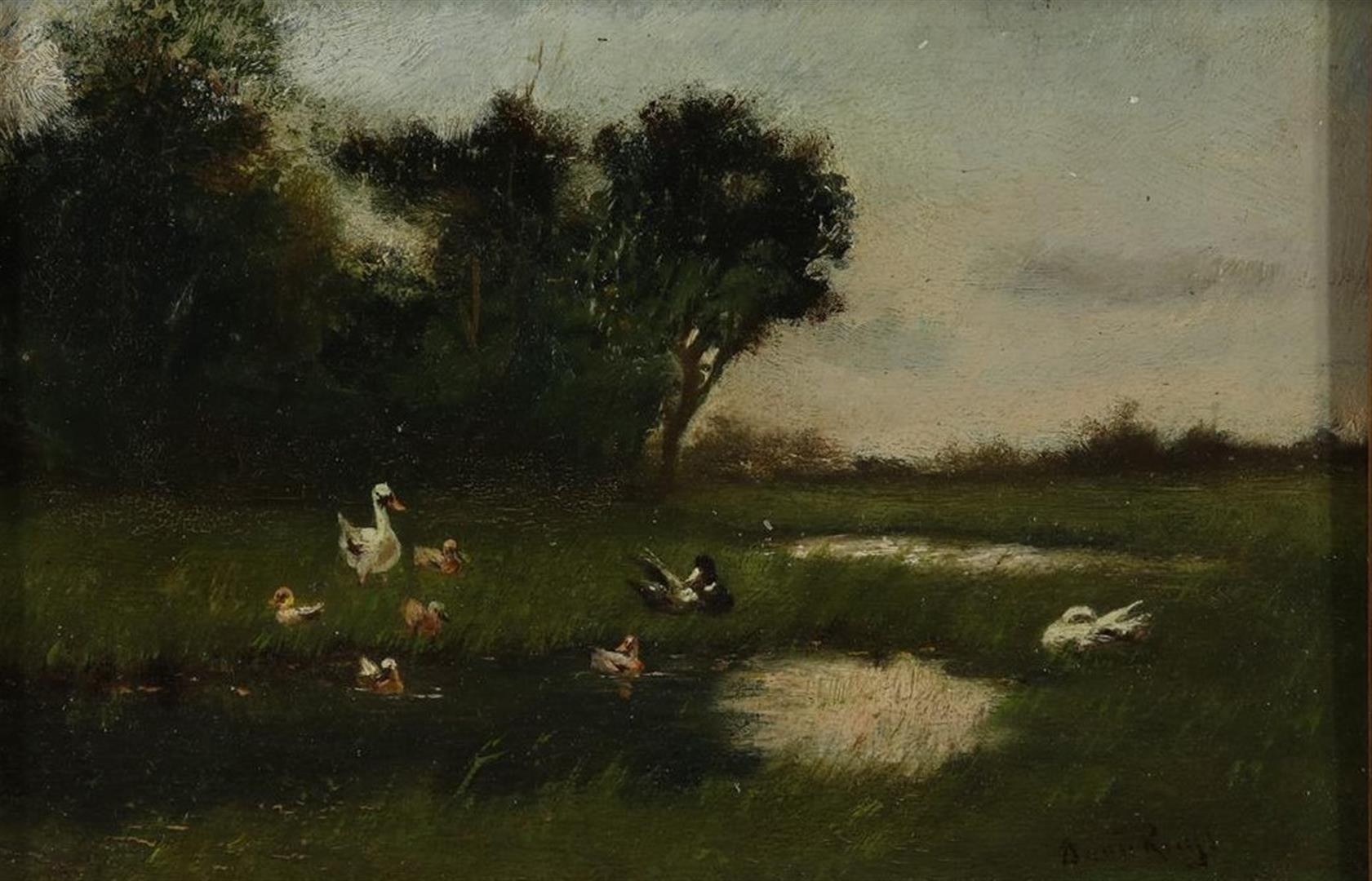 Daniel Rudolph Ruijs | Ducks at the water's edge | MutualArt