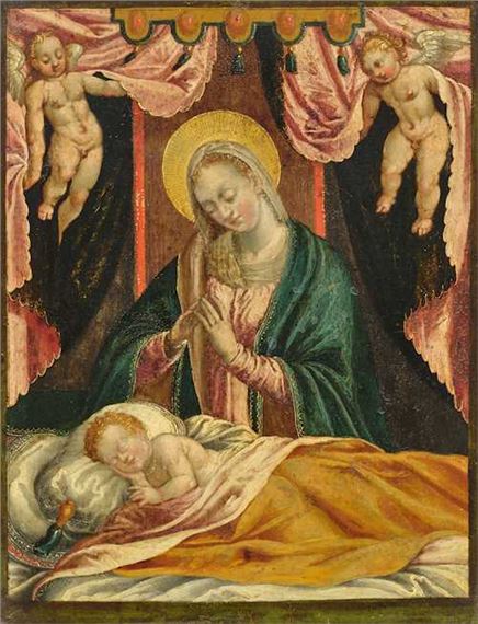 Flemish School, 16th Century | Mary with the Child sleeping | MutualArt