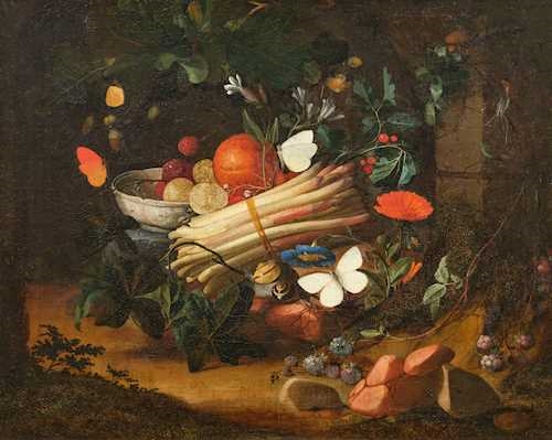 Elias van den Broeck | NATURE MORTE DE SOUS-BOIS AVEC SAUTERELLES ...