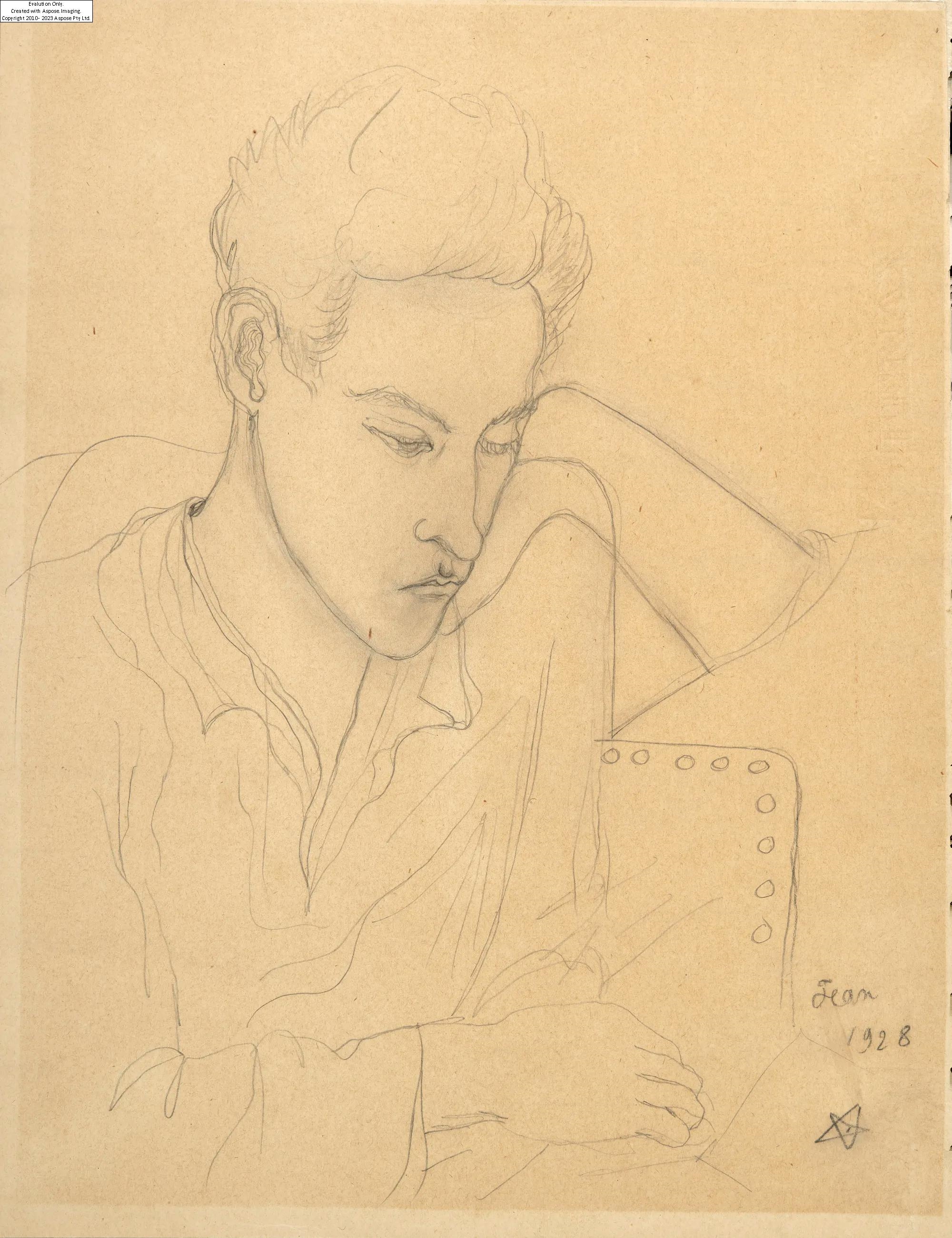 Jean Cocteau | Portrait de Jean Desbordes - 1928 | MutualArt