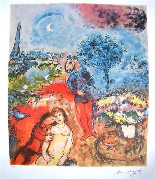 Marc Chagall | Eiffel Tower Serenade | MutualArt