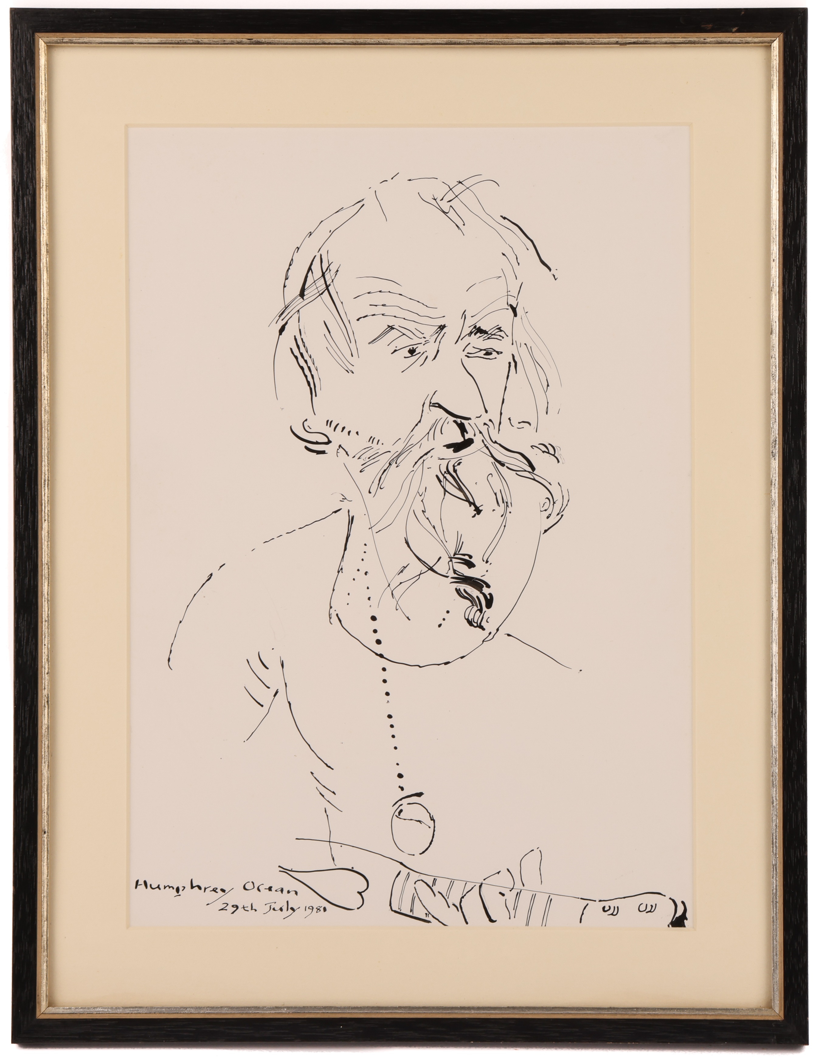 Humphrey Ocean | Portrait sketch of Vivian Stanshall (1980) | MutualArt