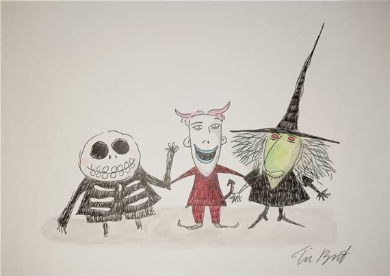 Tim Burton | Watercolor and ink on paper | MutualArt
