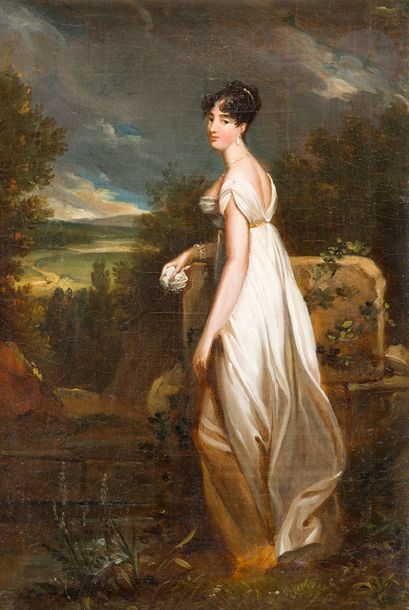 French School, 19th Century | Portrait of Giuseppa Carcano, Marquise de ...