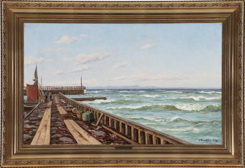 Louise Bonfils | View from a pier with Kullen in the distance (1914 ...