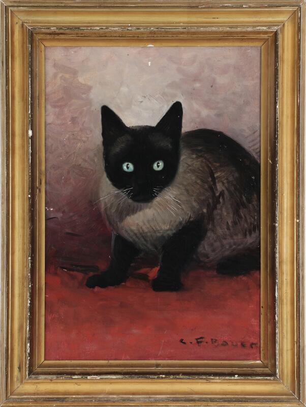 Carl Franz Bauer | A Siamese cat (1970) | MutualArt