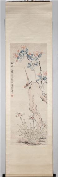 Xu Gu | FLOWERS, BIRD AND ROCK (1896) | MutualArt