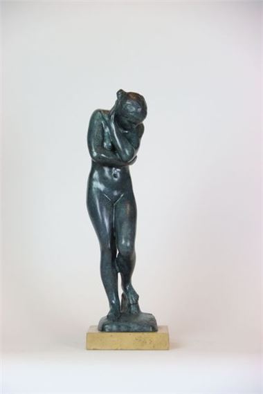 Auguste Rodin | Eve, bronze subject with marble base | MutualArt