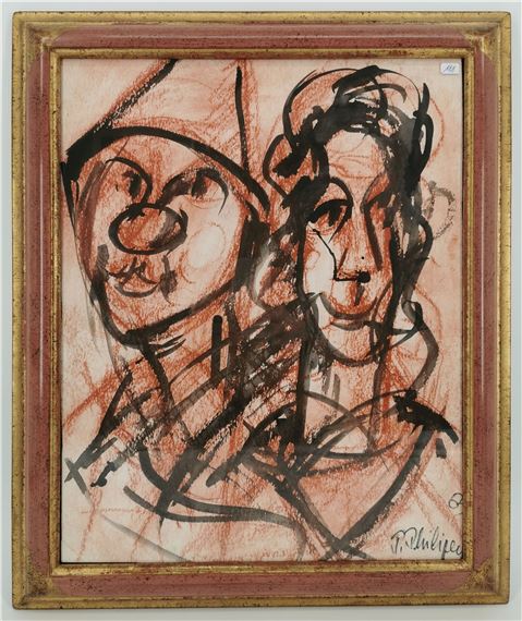 Peter Josef Maria Philippen | Clown und Frau (1965) | MutualArt