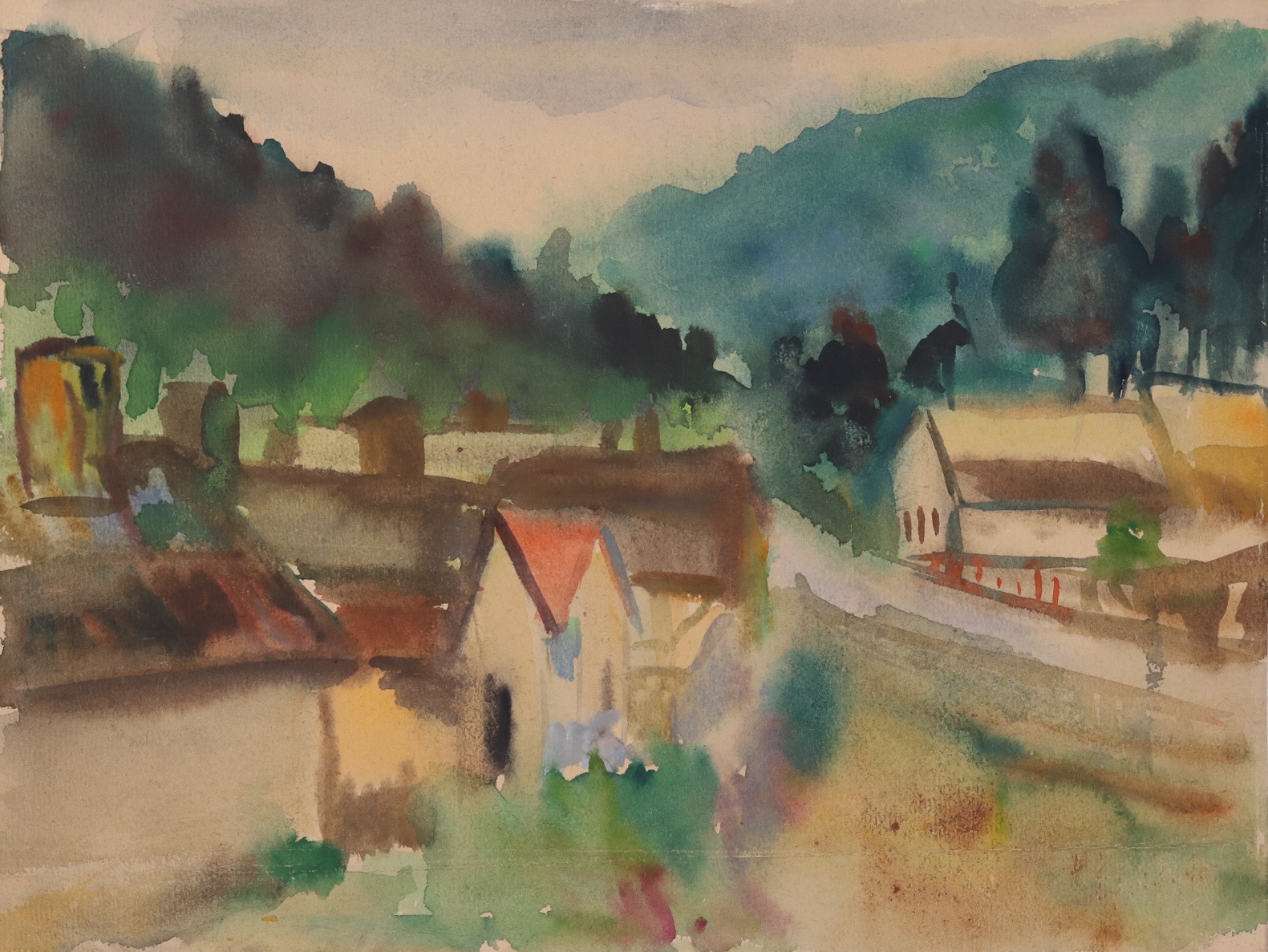 Istvan Farkas | Residential houses in the valley | MutualArt