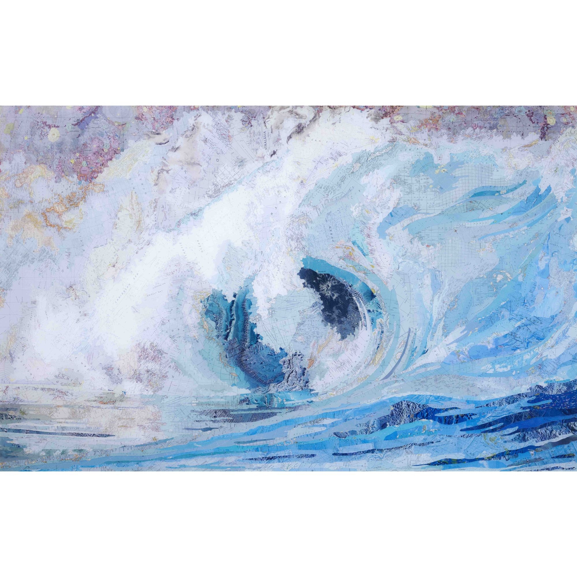 Matthew Cusick | American artist who uses collage to transform old maps ...