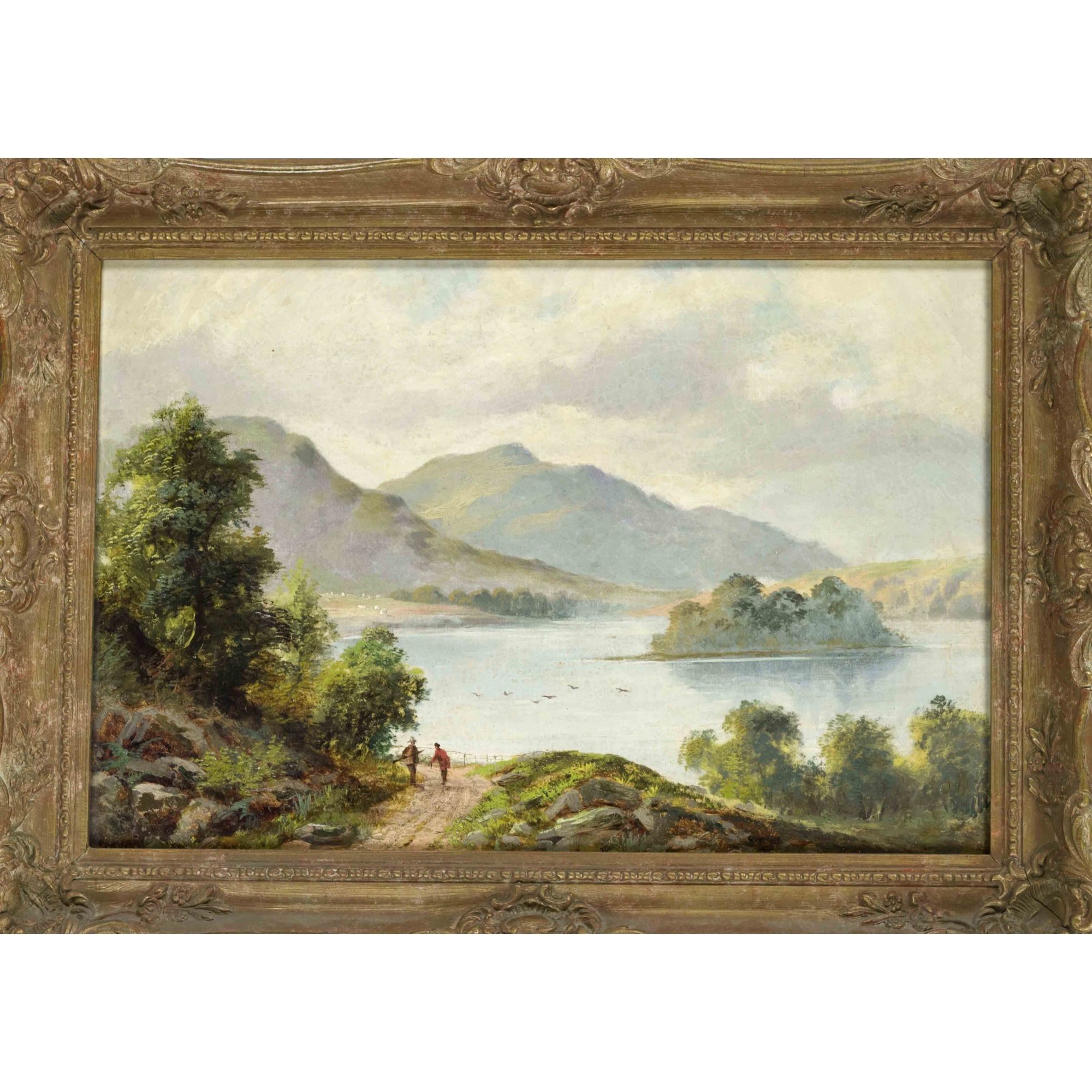 Samuel Holland | mountain landscape with lake and staffage figures ...