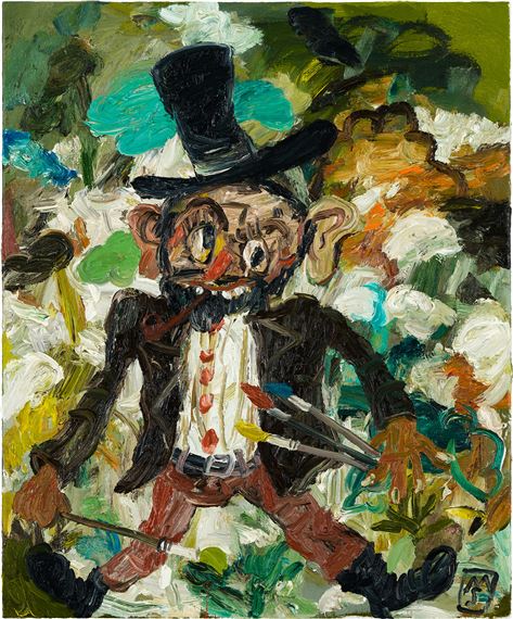 Matías Sánchez | Pintor con sombrero de copa (2020) | MutualArt