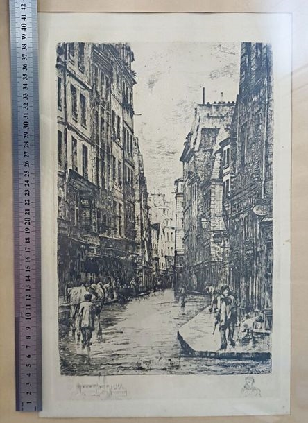 Lucien Marcelin Gautier | 1925). Paris, rue Galande. Eau (1881) | MutualArt