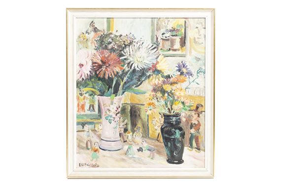 Ernest van den Driessche | Animated still life of flowers (1000 ...
