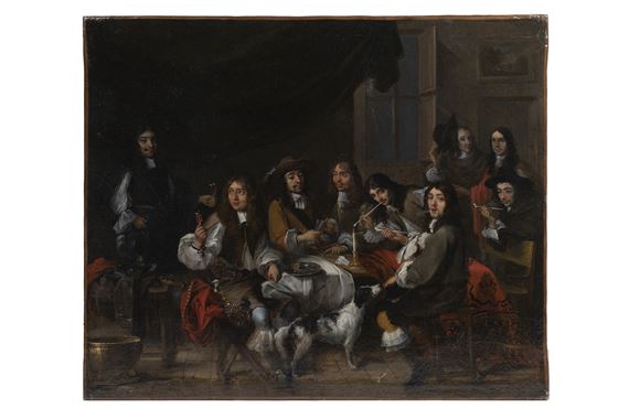 Franco-Flemish School, 17th Century | An interior with a group of men ...
